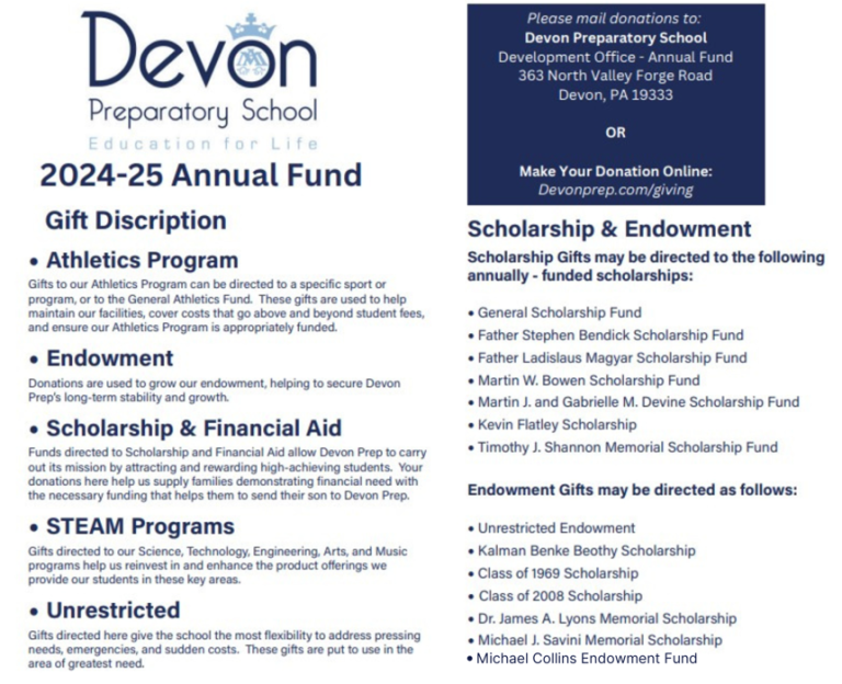 Make an Online Gift - Devon Preparatory School